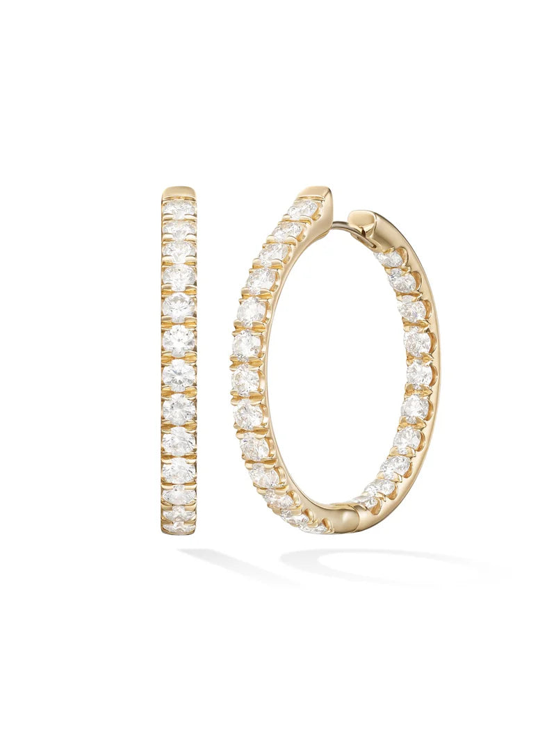Large Clara Diamond Hoops – The Vault Nantucket