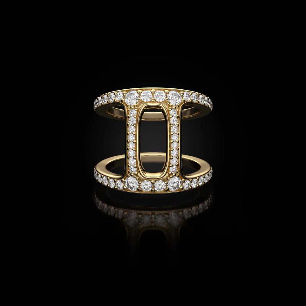 Phantom II Ring, Yellow Gold + Diamonds – The Vault Nantucket