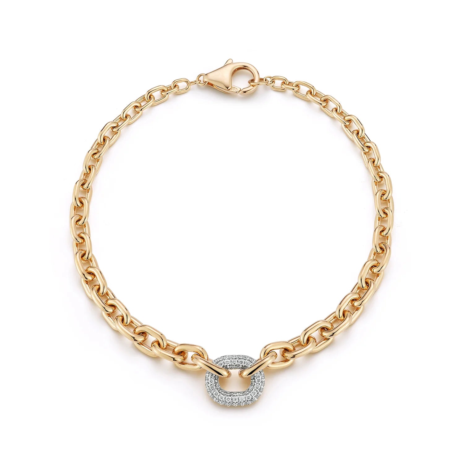 Morrell Rose Gold Graduated Diamond Link Chain Bracelet – The Vault ...