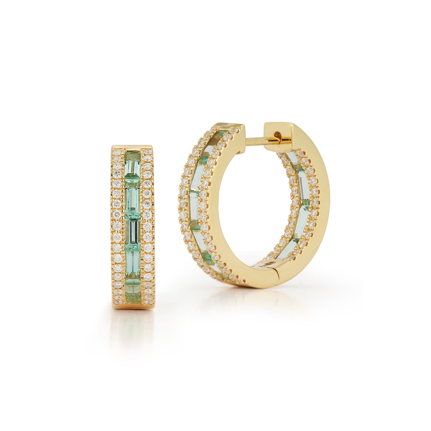 Mini Green Beryl Origami Hoops – The Vault Nantucket